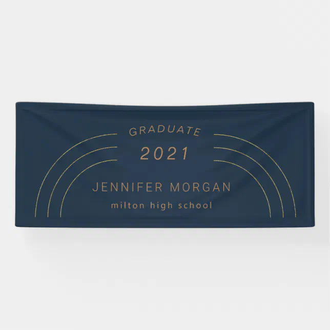 modern elegance gold graduation Name Card Banner | Zazzle