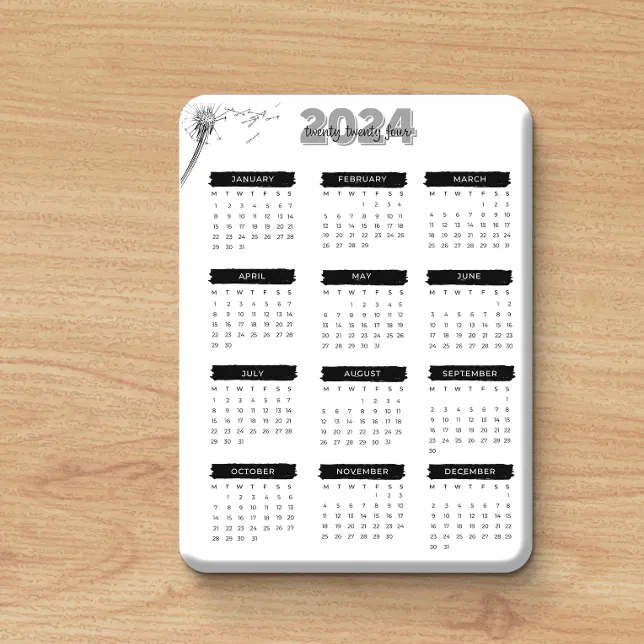 Modern Elegant 2024 Black And White Door Sign | Zazzle