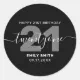 Modern Elegant 21st Birthday Classic Round Sticker | Zazzle