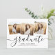 Modern Elegant 4 Photo Collage Script Graduation Invitation | Zazzle