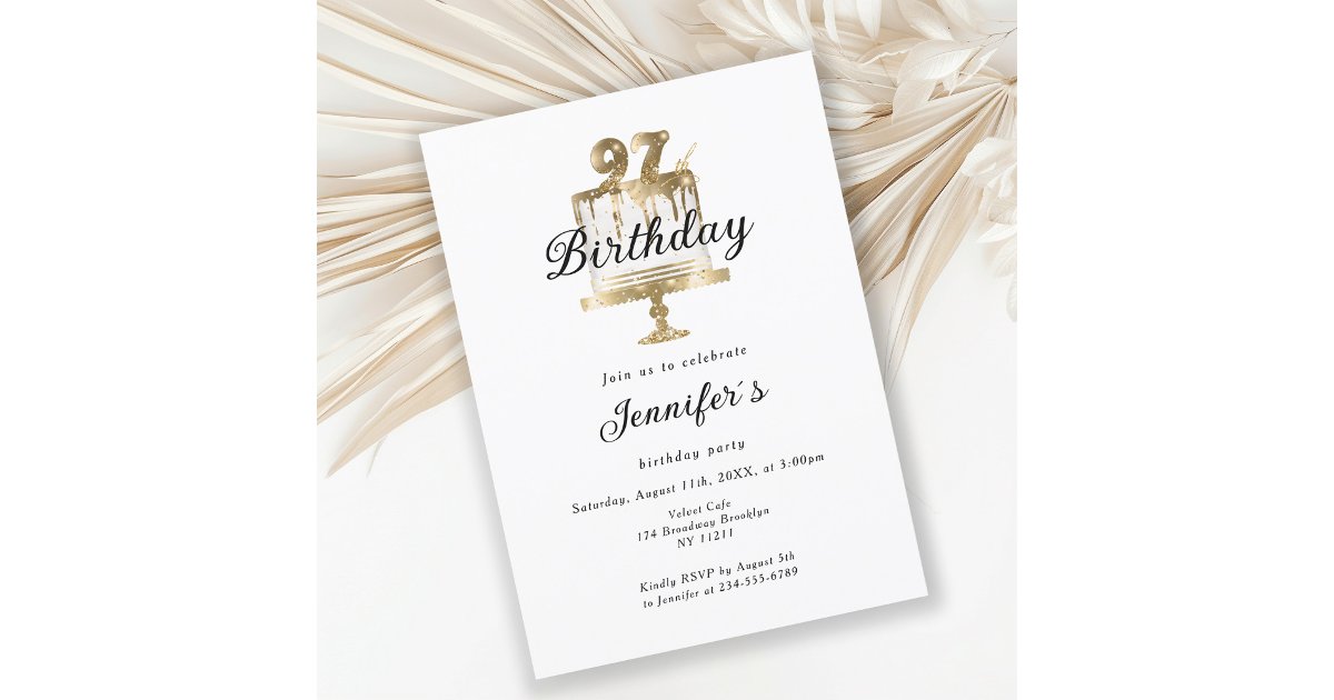 Modern, elegant 97. Birthday invitation | Zazzle