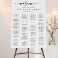 Modern Elegant Alphabetical Seating Chart Foam Board | Zazzle