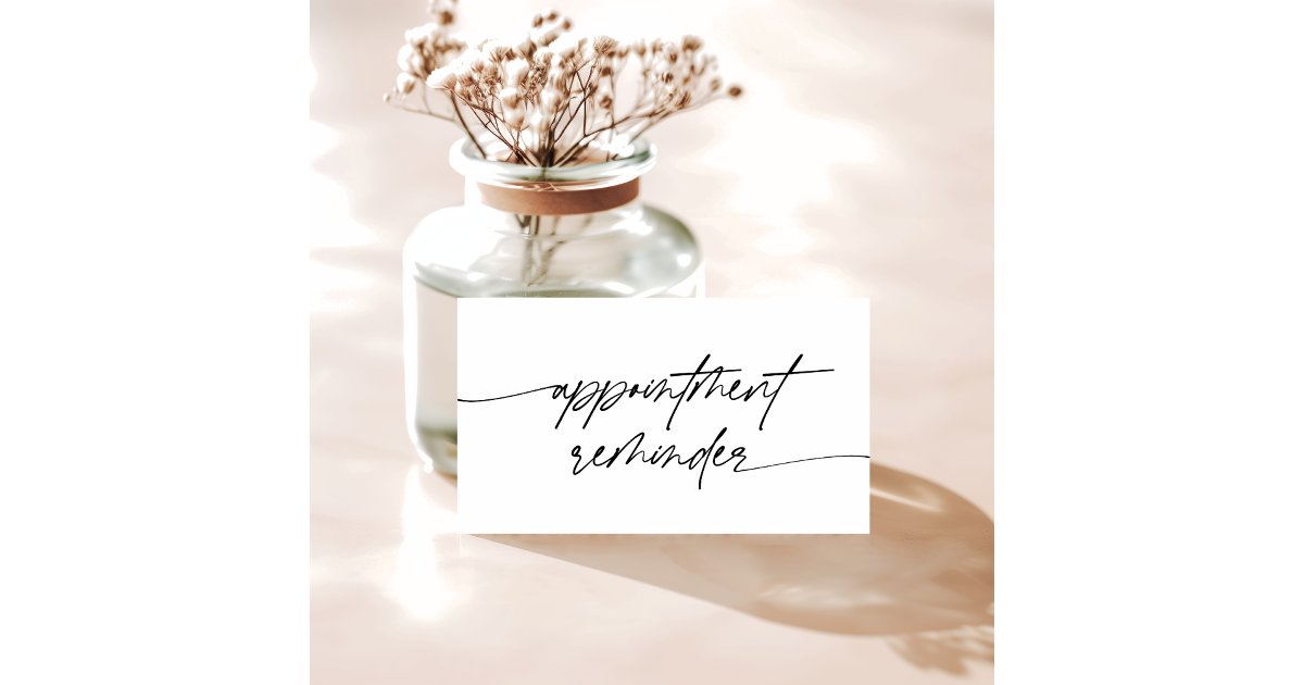 Modern Elegant Appointment Reminder Script | Zazzle