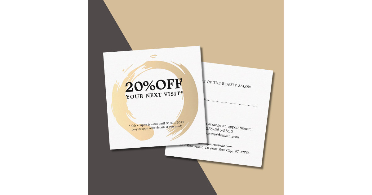 Modern Elegant Beauty Salon Coupon | Zazzle