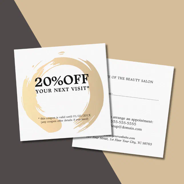 Modern Elegant Beauty Salon Coupon | Zazzle