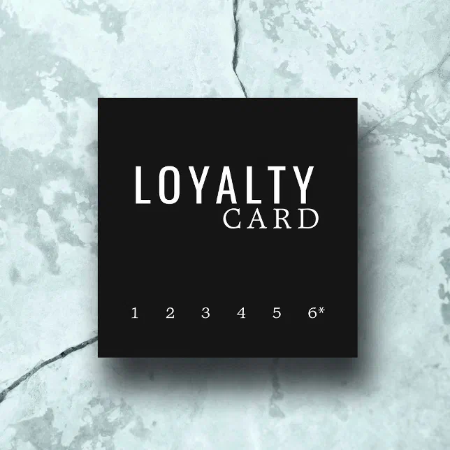 Modern Elegant Black and White Loyalty Card | Zazzle