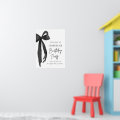 Modern Elegant Black Bow Coquette Birthday Welcome Poster | Zazzle