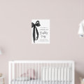 Modern Elegant Black Bow Coquette Birthday Welcome Poster | Zazzle