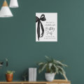 Modern Elegant Black Bow Coquette Birthday Welcome Poster | Zazzle