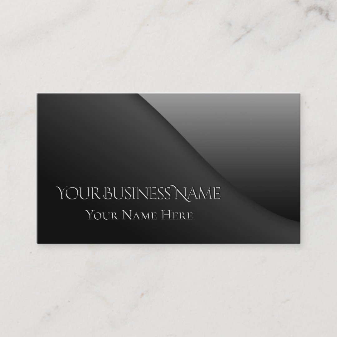 Modern Elegant Black Embossed Corporate Business Business Card | Zazzle