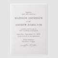 Modern Elegant Black Script Wedding Vellum Invitations | Zazzle