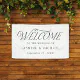Modern Elegant Black Typography Wedding Welcome Banner | Zazzle