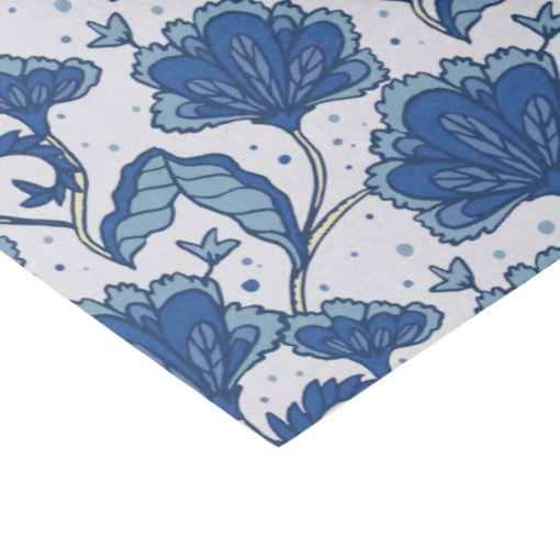 Modern Elegant blue batik pattern Tissue Paper | Zazzle