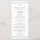 Modern Elegant Blue Boys Baptism Menu | Zazzle