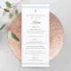 Modern Elegant Blue Boys Baptism Menu | Zazzle