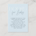 Modern Elegant Blue Script Books for Baby Enclosure Card | Zazzle