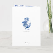 Modern Elegant Blue Toile Deer Woodland Card | Zazzle