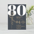 Modern Elegant Calligraphy EIGHTY 80th Birthday I Invitation | Zazzle