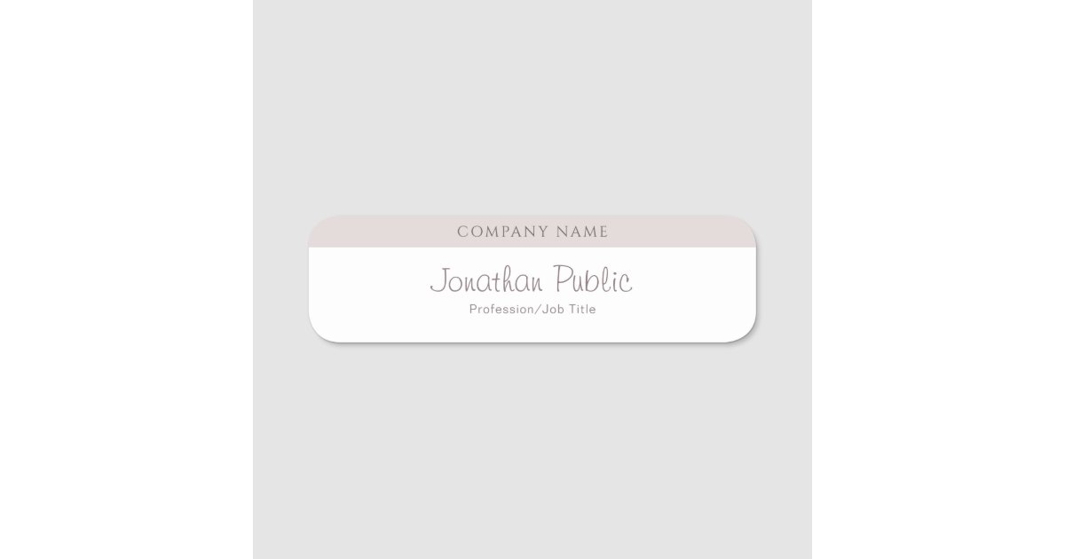 Modern Elegant Calligraphy Script Name Template Name Tag | Zazzle