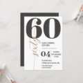 Modern Elegant Calligraphy SIXTY 60th Birthday Invitation | Zazzle