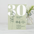 Modern Elegant Calligraphy Thirty 30th Birthday Invitation | Zazzle