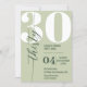 Modern Elegant Calligraphy Thirty 30th Birthday Invitation | Zazzle
