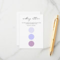Modern Elegant Calligraphy Wedding Attire Color Enclosure Card | Zazzle