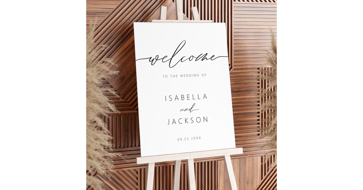 Modern Elegant Calligraphy Welcome Sign | Zazzle