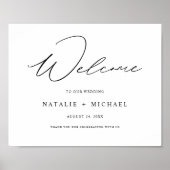 Modern Elegant Calligraphy Welcome Wedding Sign | Zazzle