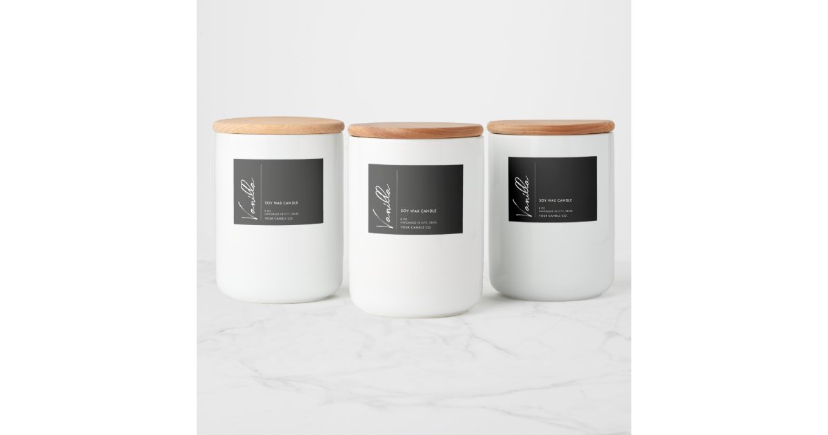 Modern Elegant Candle Label | Zazzle