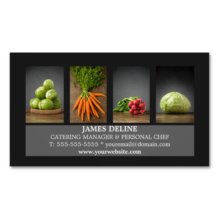 Modern Elegant Catering Chef Business Card | Zazzle