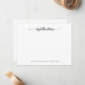 Modern Elegant Chic Black Script Calligraphy Note Card | Zazzle