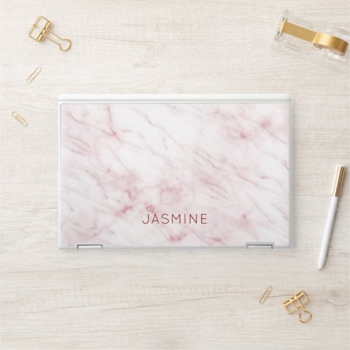 Modern Elegant Chic Blush Pink Marble HP Laptop Skin | Zazzle