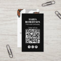 Modern Elegant Chic Butterflies Nature QR Code Business Card | Zazzle