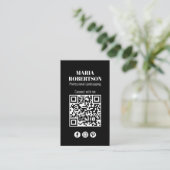 Modern Elegant Chic Butterflies Nature QR Code Business Card | Zazzle
