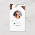 Modern Elegant Chic Butterflies Nature QR Code Business Card | Zazzle