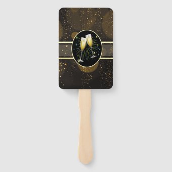 Modern elegant chic Gold Glitter Hand Fan | Zazzle