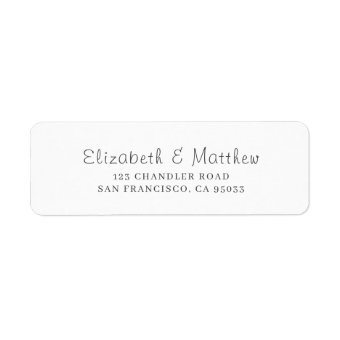 Modern Elegant Chic Return Address Label | Zazzle