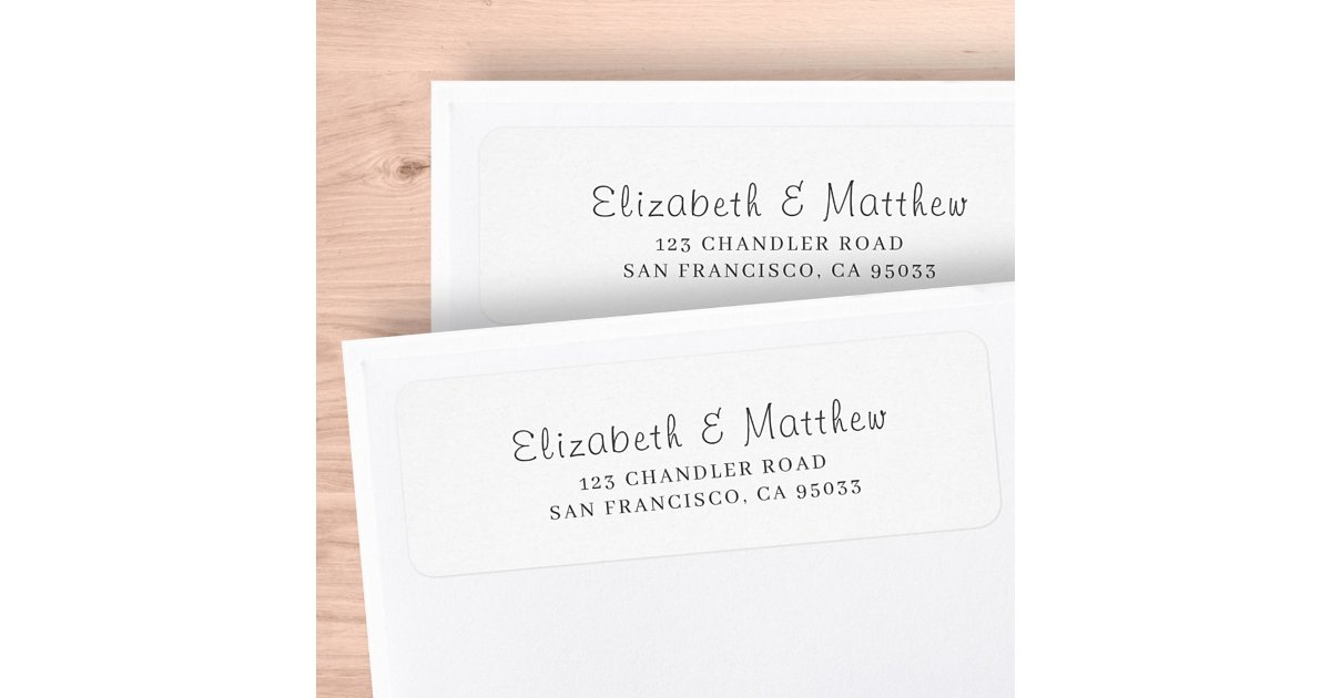 Modern Elegant Chic Return Address Label | Zazzle