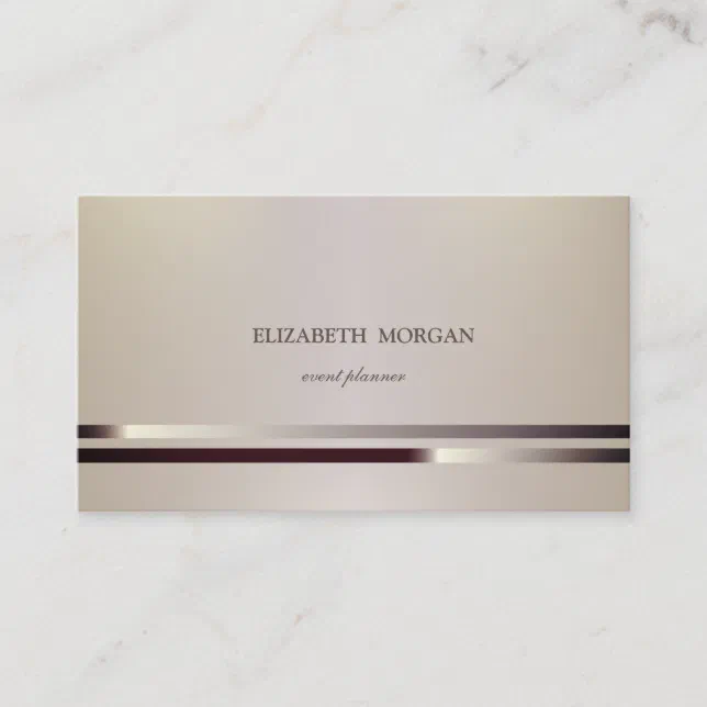 Modern Elegant Chic Sophisticated,Striped Business Card | Zazzle