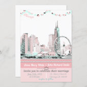 Modern Elegant Chicago Skyline Invitation | Zazzle