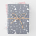 Modern Elegant Christmas Holiday Pattern Wrapping Paper Sheets | Zazzle