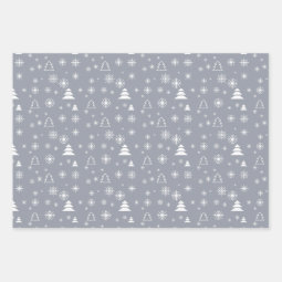 Modern Elegant Christmas Holiday Pattern Wrapping Paper Sheets | Zazzle