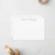 Modern Elegant Clean Girly Blue Name Note Card | Zazzle
