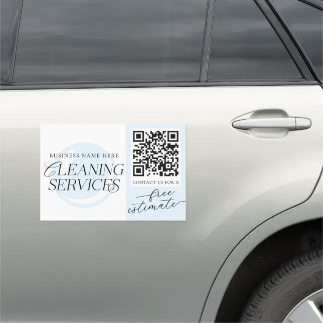 Modern Elegant Cleaning Services Car Magnet | Zazzle