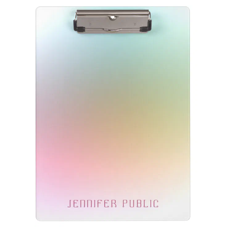Modern Elegant Colorful Background Template Clipboard | Zazzle