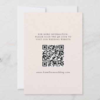 Modern Elegant Cream QR Code Save The Date | Zazzle