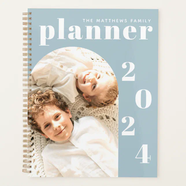 Modern Elegant Custom Family Photo 2023 Calendar Planner | Zazzle