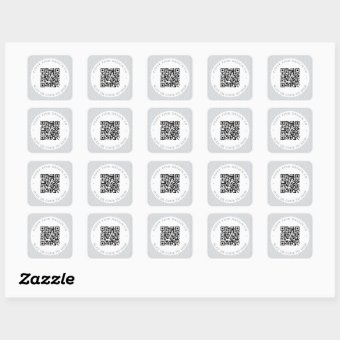 Modern Elegant Custom QR Code Shop Sticker | Zazzle