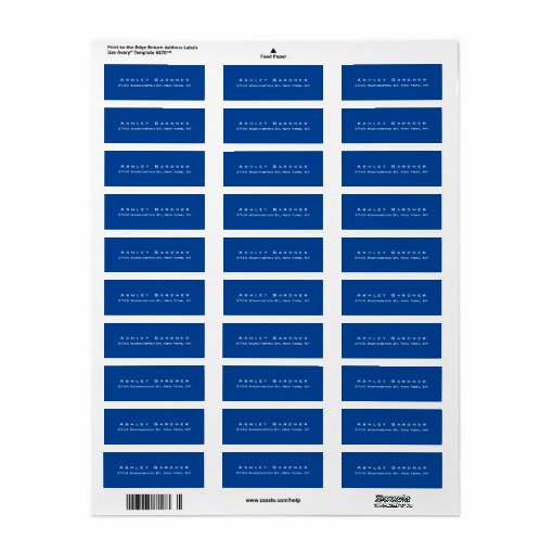 Modern Elegant Cute Unique Stylish Blue Colored Label | Zazzle
